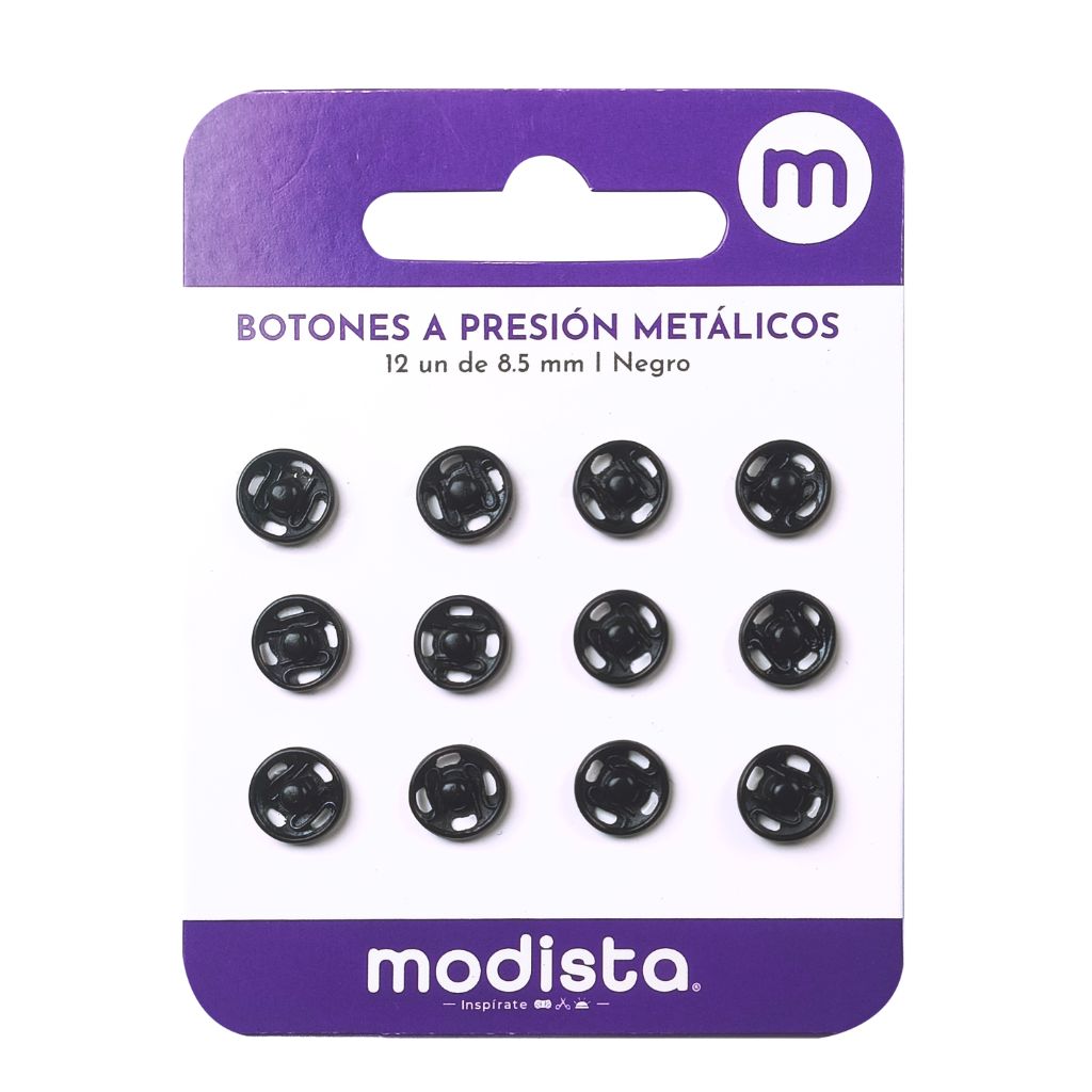 Botones a Presión Macho Hembra Negro | Modista