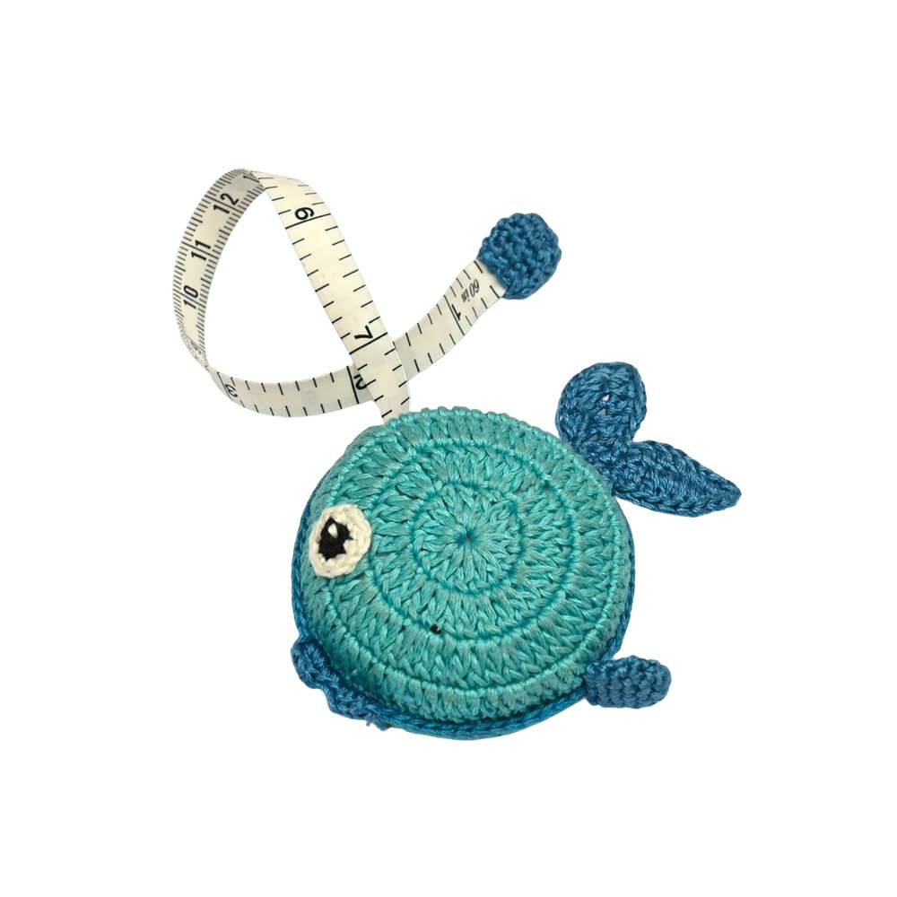 Cinta métrica retráctil en forma de pez azul - Lantern Moon | Modista