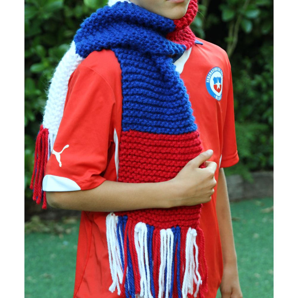 Patrón Bufanda Futbol Colores de Chile - Ambar Gross — Modista