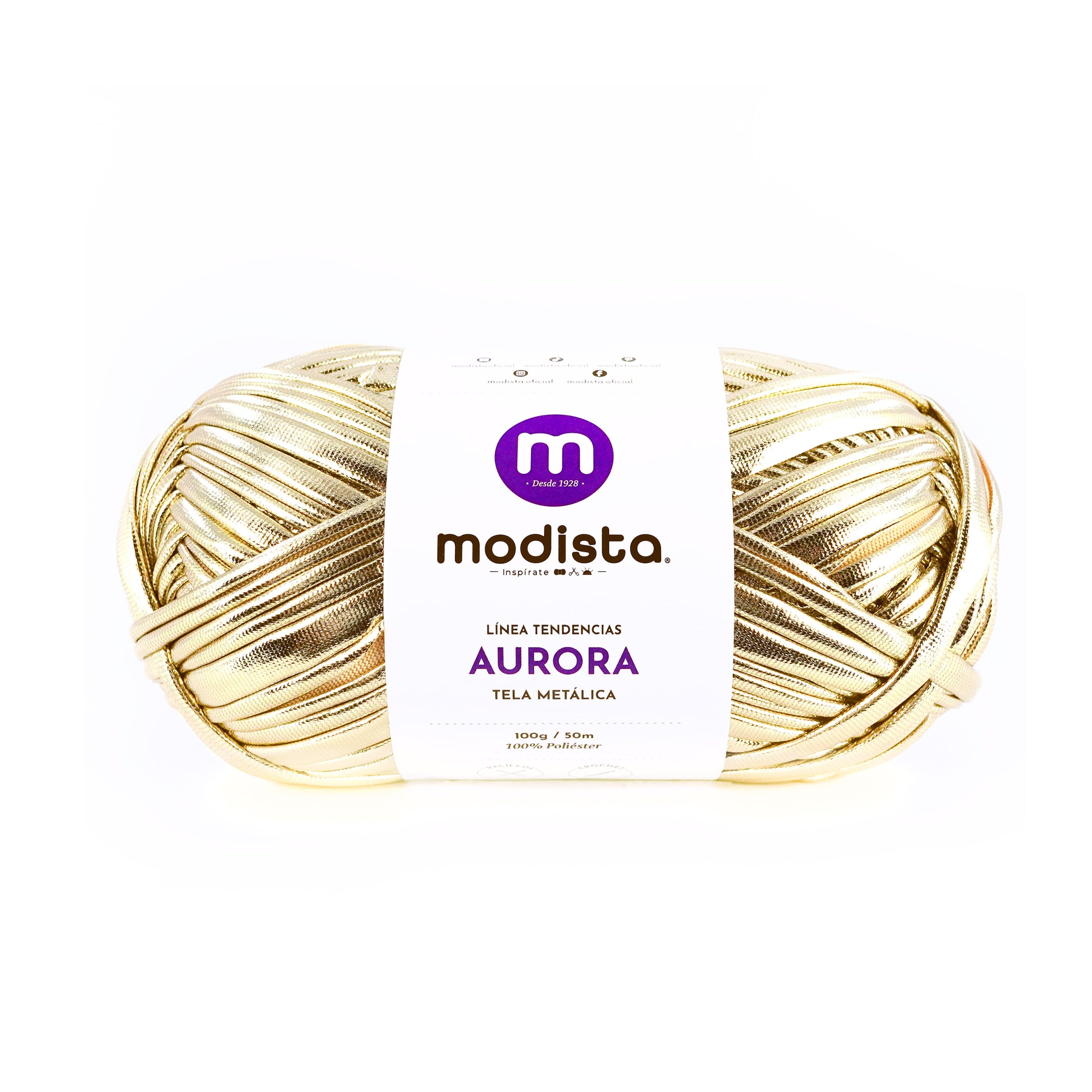 Aurora – Trapillo metalizado para crochet y palillos | Modista