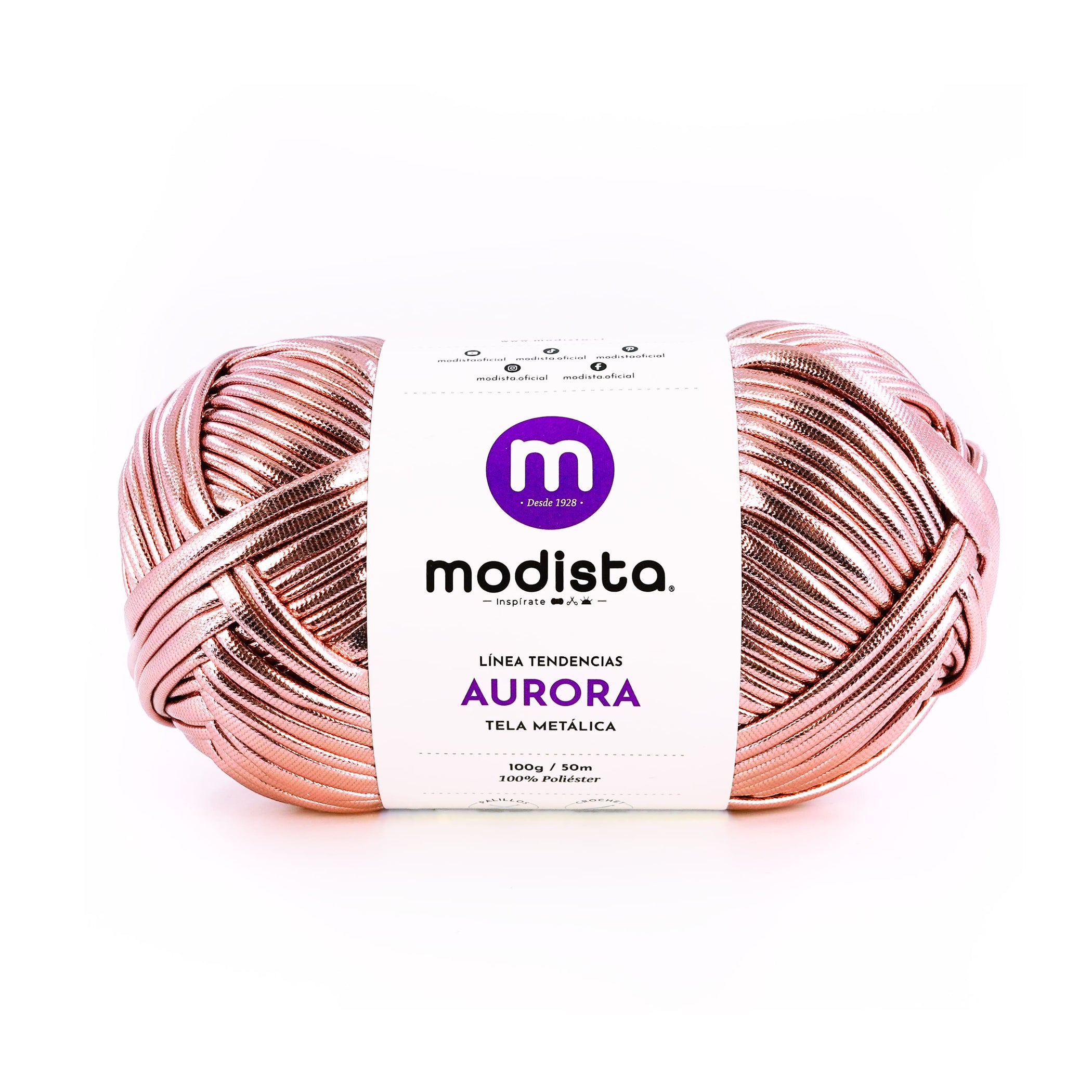 Aurora – Trapillo metalizado para crochet y palillos | Modista